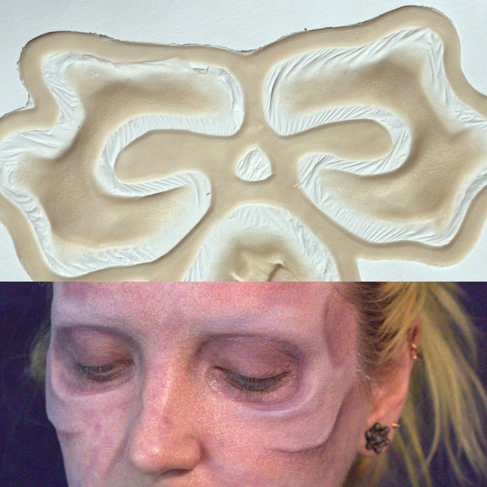 Skeletal Zombie Cheekbones/eye Sockets Prosthetic, SFX Makeup, Silicone ...