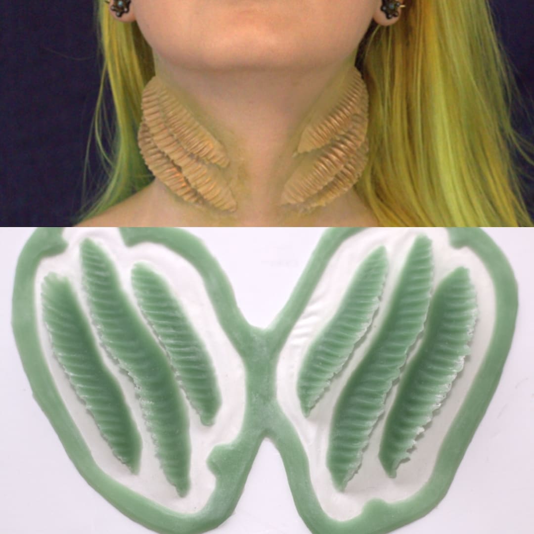 Mermaid Gills Prosthetic, SFX Makeup, Silicone Appliance, Halloween ...