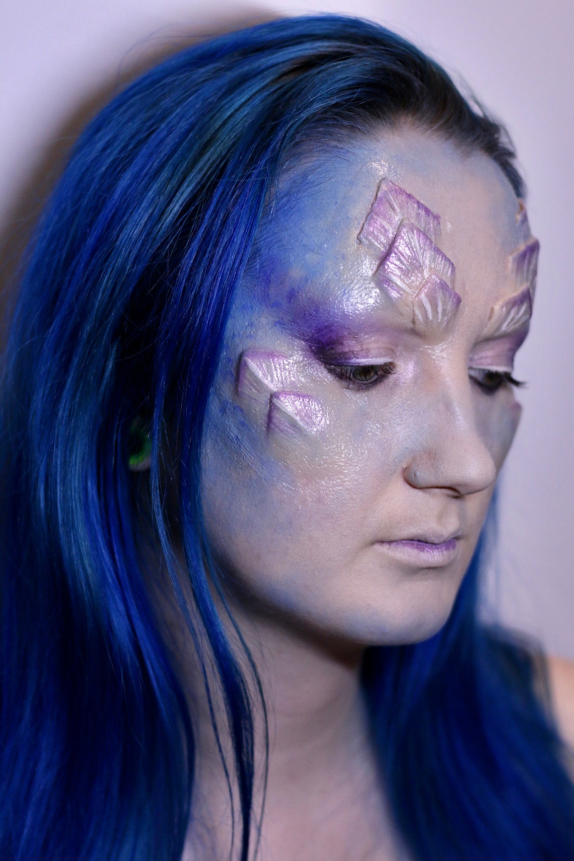 Mermaid Half Face Scale Prosthetics Silicone Encapsulated - Etsy