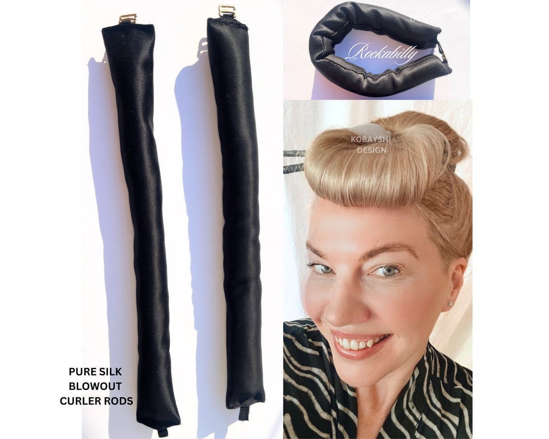 Silk Blowout Heatless Curler Rods, Mulberry Silk No Heat Overnight Hair ...