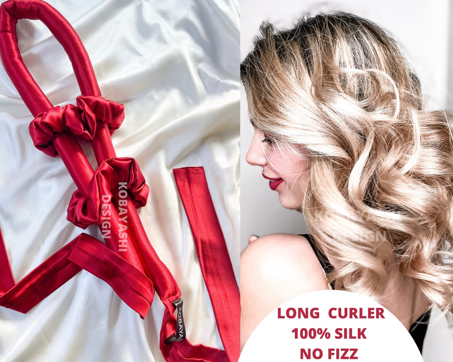 Heatless Hair Curling Ribbon Long Hair Curler Set With Etsy