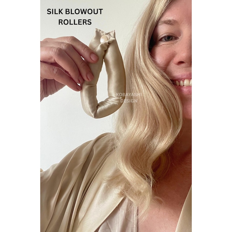 Mulberry Silk Heatless Curl Hair Rollers, Soft Overnight Blowout Rod ...