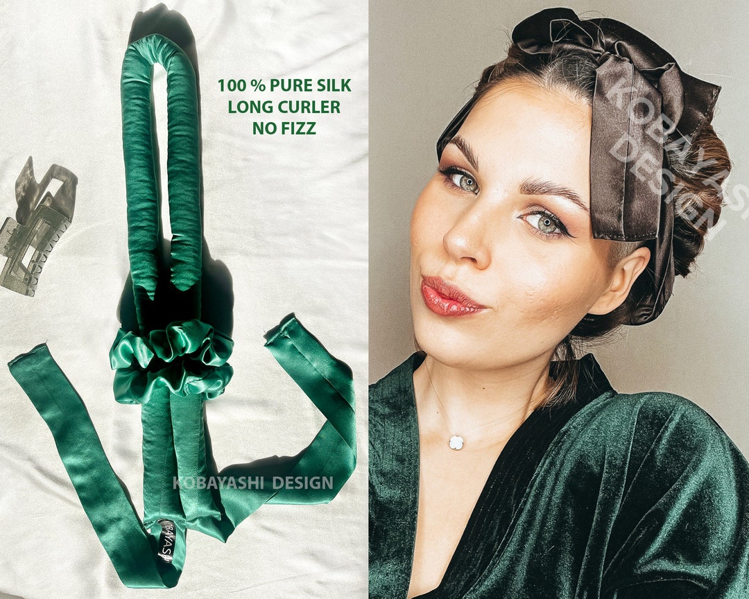 Silk Heatless Curls Long Hair Curler Ribbon With a Bow, Organic ...