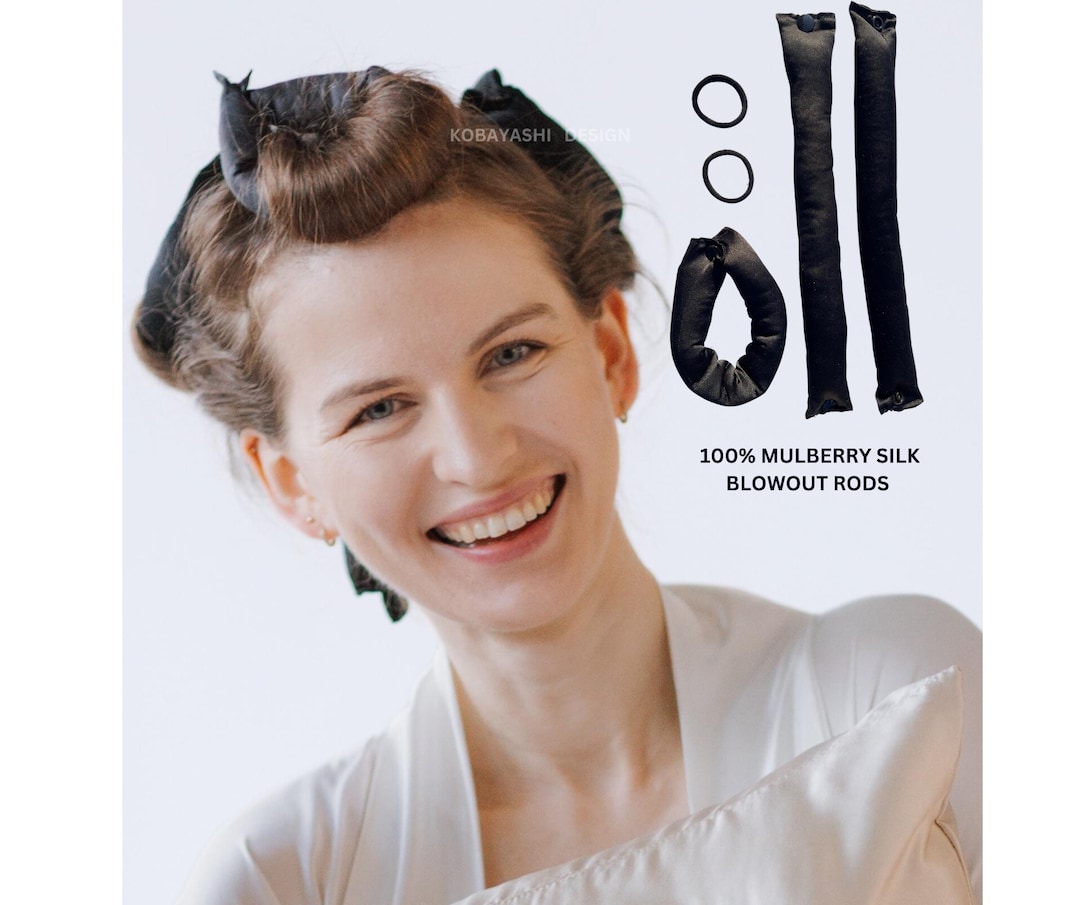 Mulberry Silk Bun Maker, Soft Hair Roller Set, Overnight Heatless ...