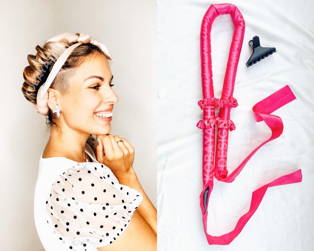 Long Heatless Curl Curling Ribbon Heatless Hair Ribbon Curler Set With