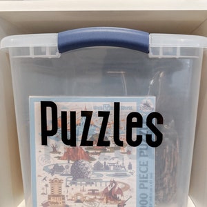 Big Storage Bin Decal -- Large Custom Vinyl Labels -- up to 11 ...