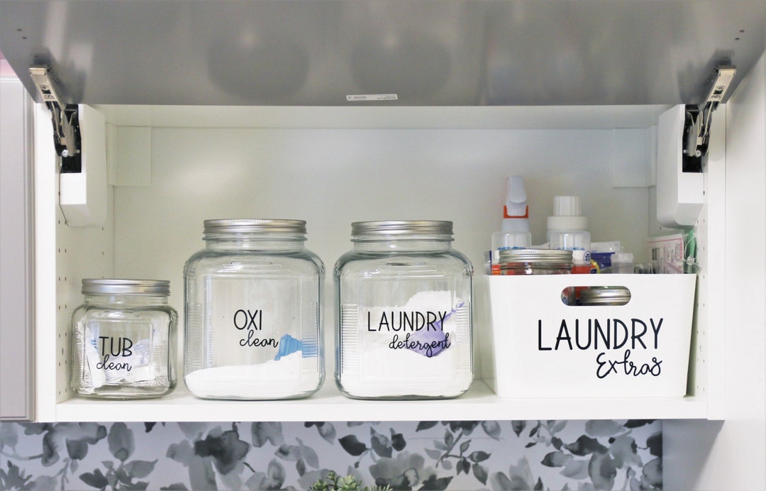 Laundry Room Labels - Single Vinyl Decal - Custom - Mix and Match - Etsy