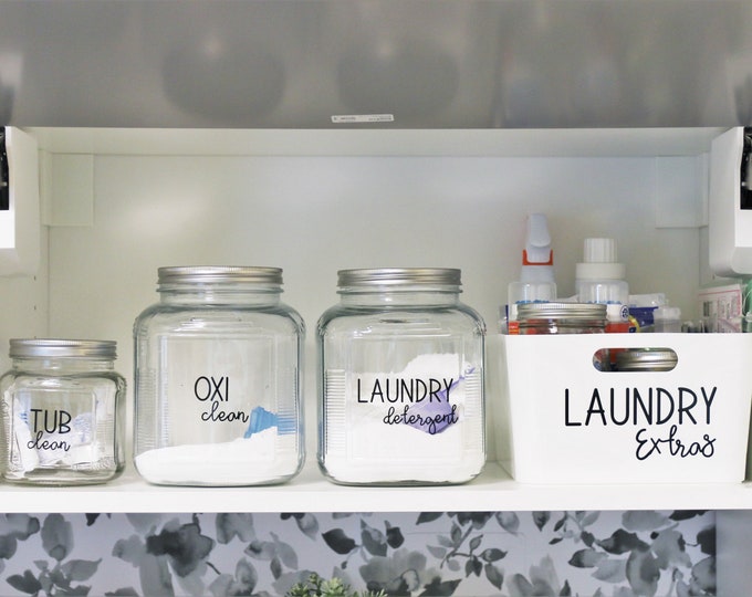 Laundry Room Labels Single Vinyl Decal Custom Mix and Match - Etsy