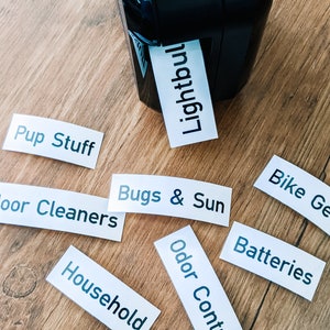 Custom Printed Label Maker Labels, Black Print on White Tape, Dresser ...