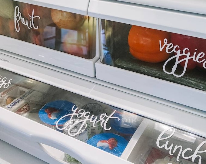 Refrigerator Label - SINGLE, Custom Vinyl Fridge Decals - Etsy