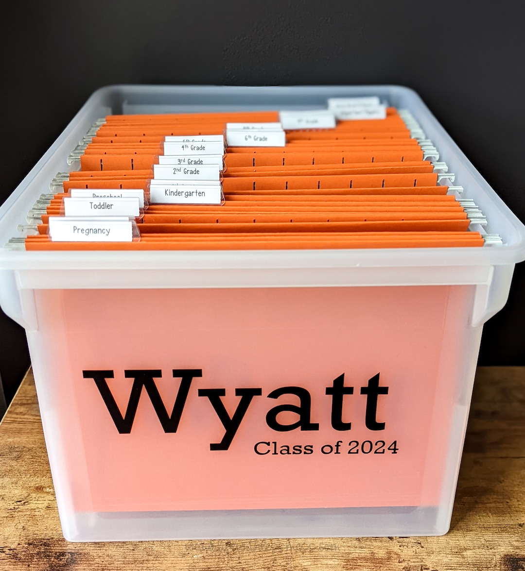 Memory Box Kit - Milestone Tote Kit - Kids' School Papers Organization ...