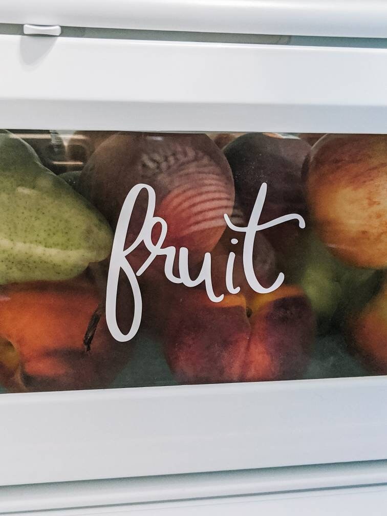 Refrigerator Label Set (10), Custom Vinyl Fridge Decals - Etsy