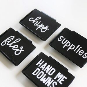 Vinyl Label for the Container Store Bin Clip Labels, Custom - Etsy