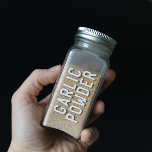 Spice Jar Label (1) Block Lettering, Custom Vinyl Kitchen Label - Etsy