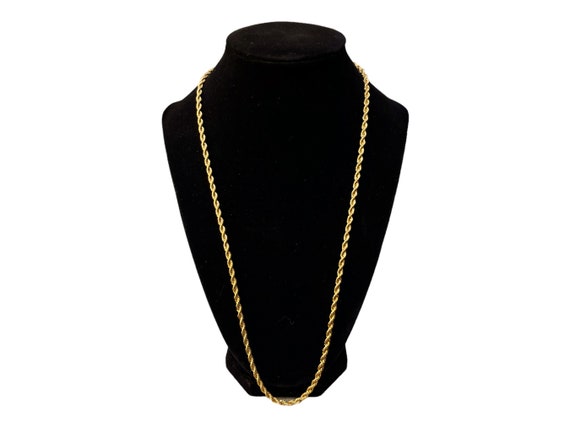 Vintage Napier Gold Rope Chain Necklace 1980s 1990s Q… - Gem