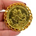 Vintage Gold Coin Brooch Pin 1980s 1990s Runway Couture Chunky Medieval ...