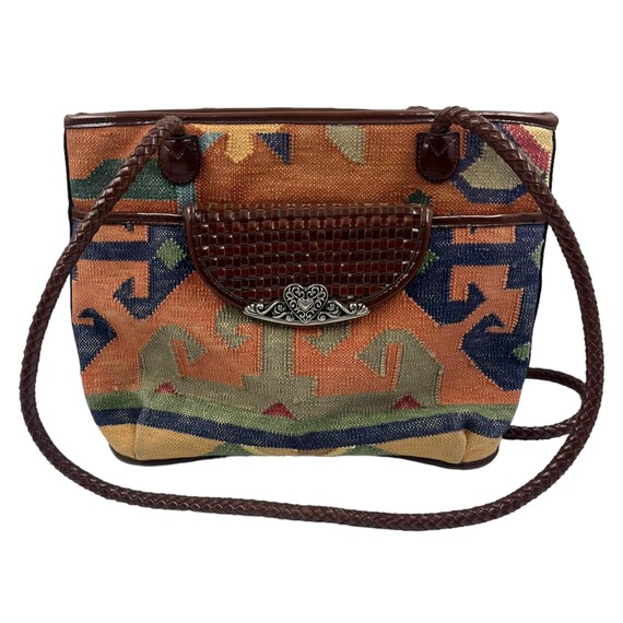 Vintage Laura Gayle Kilim Purse 1980s 1990s Boho Wes… - Gem