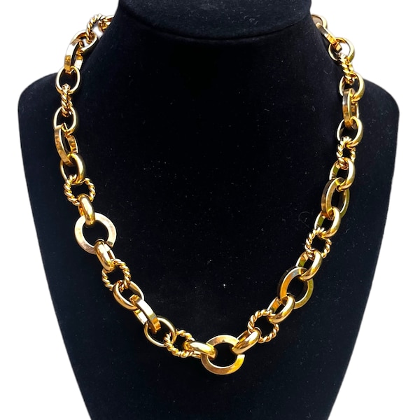 Chunky Gold Necklace - Etsy