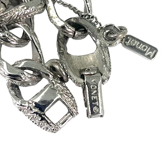 Vintage Monet Silver Chain Bracelet 1950s 1960s Midce… - Gem