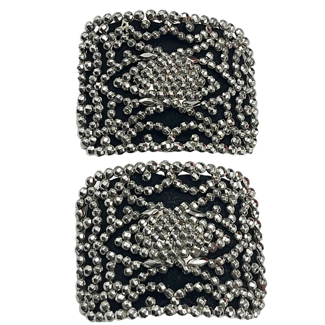 Vintage Cut Steel Shoe Clips Buckles Art Deco 1920s 1930s Geometric ...