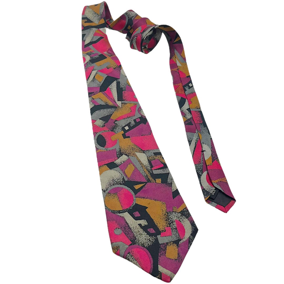 Vintage Raphael Silk Tie: 80s-90s Italian Geometric Art to Wear - Etsy
