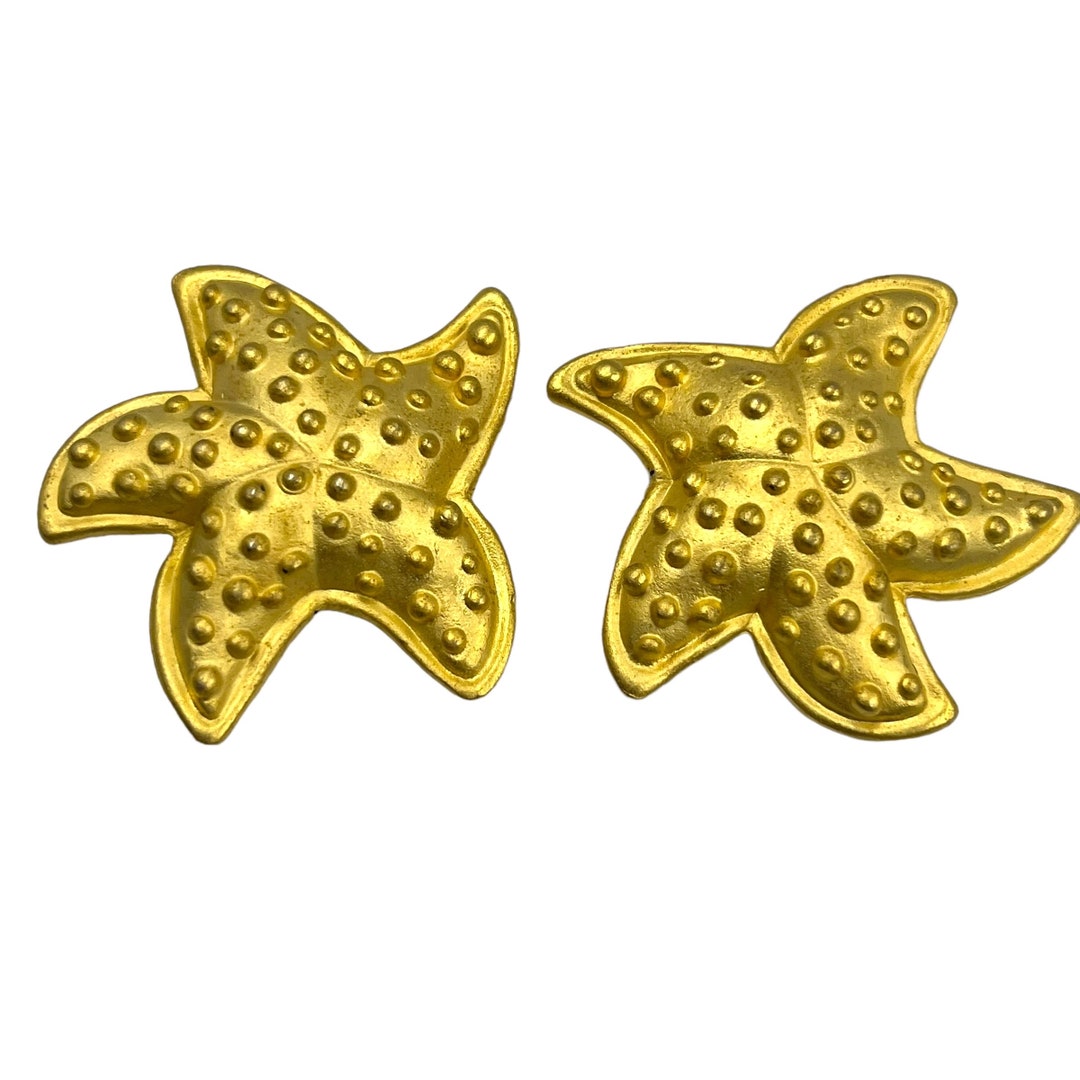 Vintage Nancy Katz Gold Star Shoe Clips: 1980s Runway Couture - Etsy