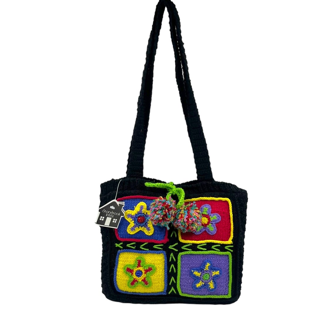 Vintage Storybook Knits Flower Purse 1990s Y2K Retro Cottagecore ...