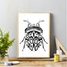 B/W Insect Illustration Print Set of 3 - Etsy