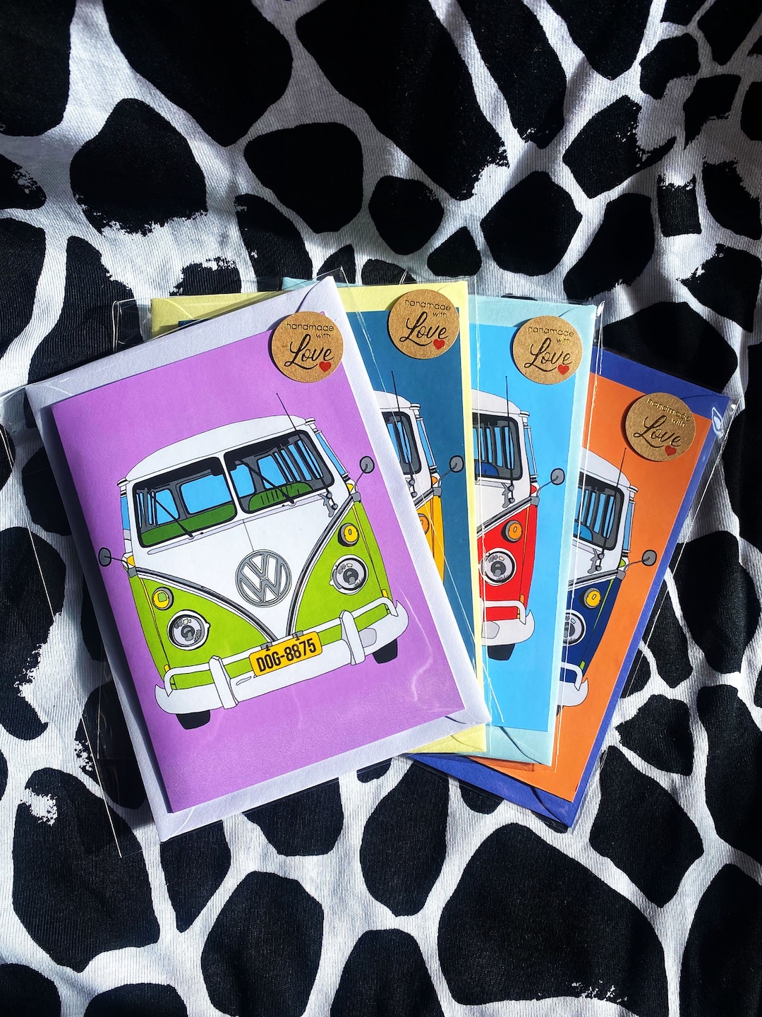 Mini Hippy Van A6 Cards Print Individual or in a Pack Comes With ...