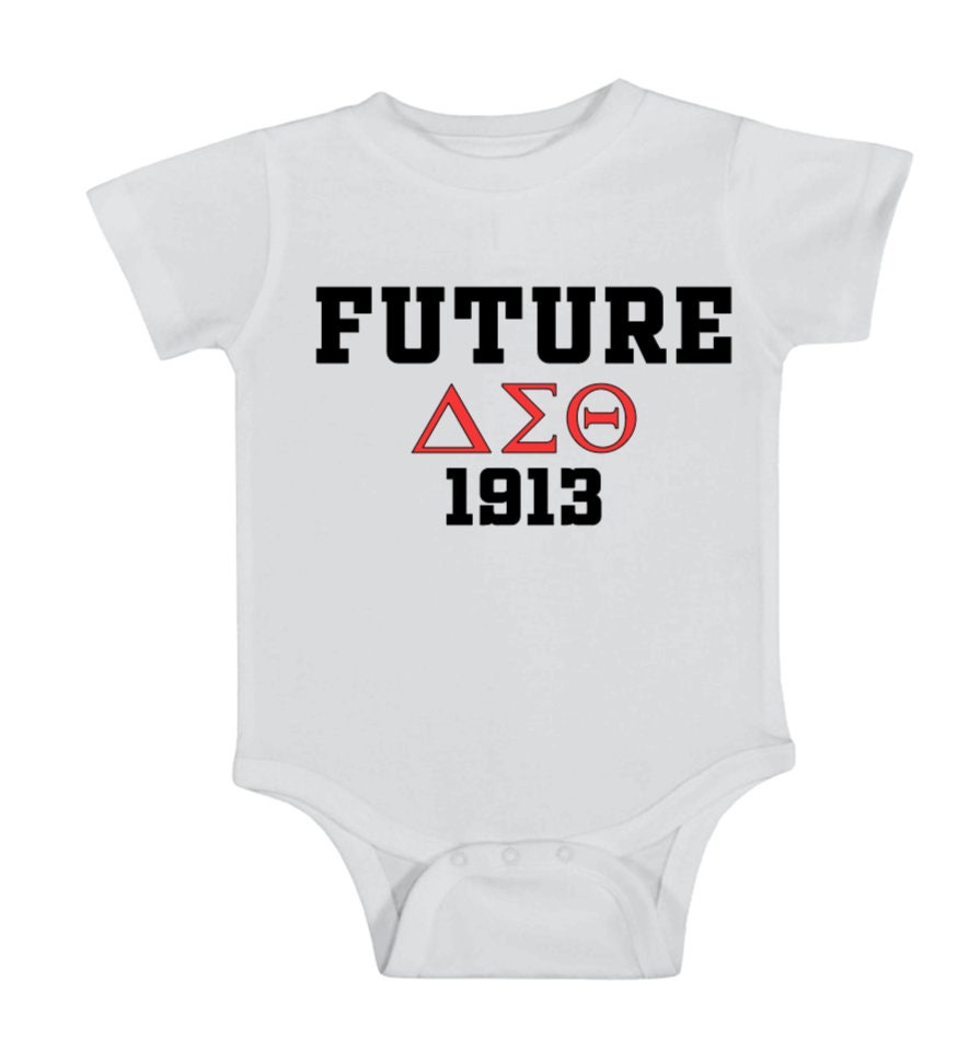 Future Delta Sorority Baby Onesie, Delta Sigma Theta Baby, Sorority ...