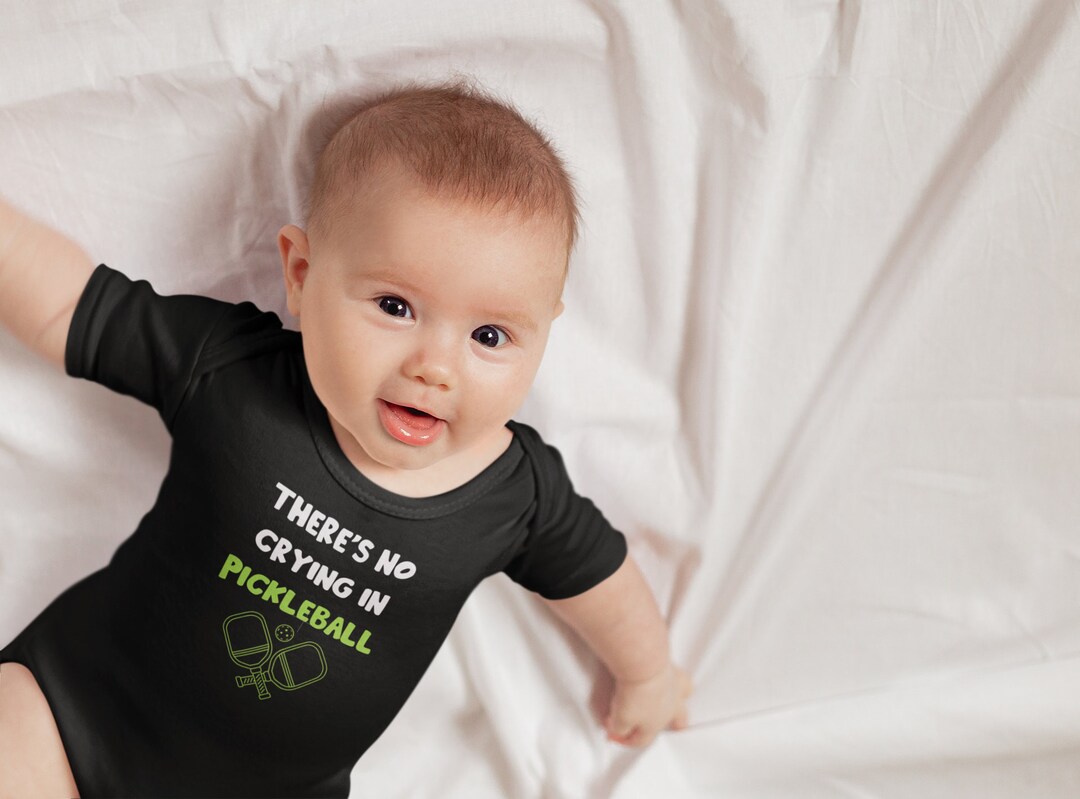 Pickleball Onesie, There's No Crying in Pickleball, Pickleball Baby ...