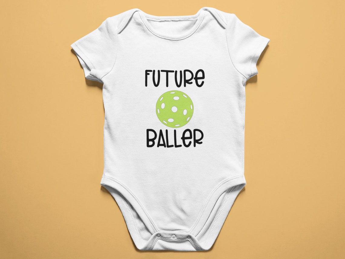 Future Baller, Pickleball Onesie, Baby Bodysuit, Pickleball Baby, Baby ...