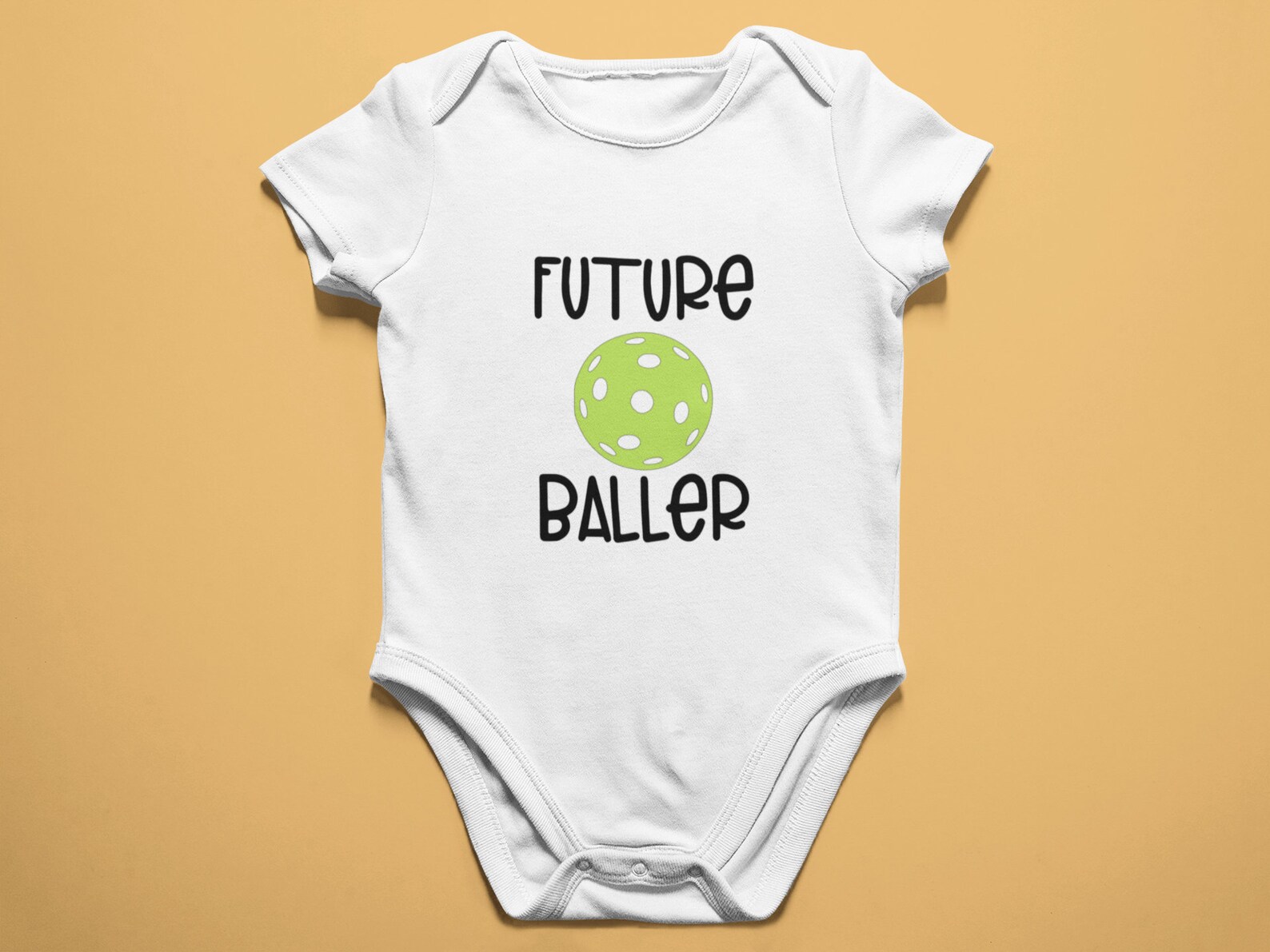 Future Baller, Pickleball Onesie, Baby Bodysuit, Pickleball Baby, Baby ...