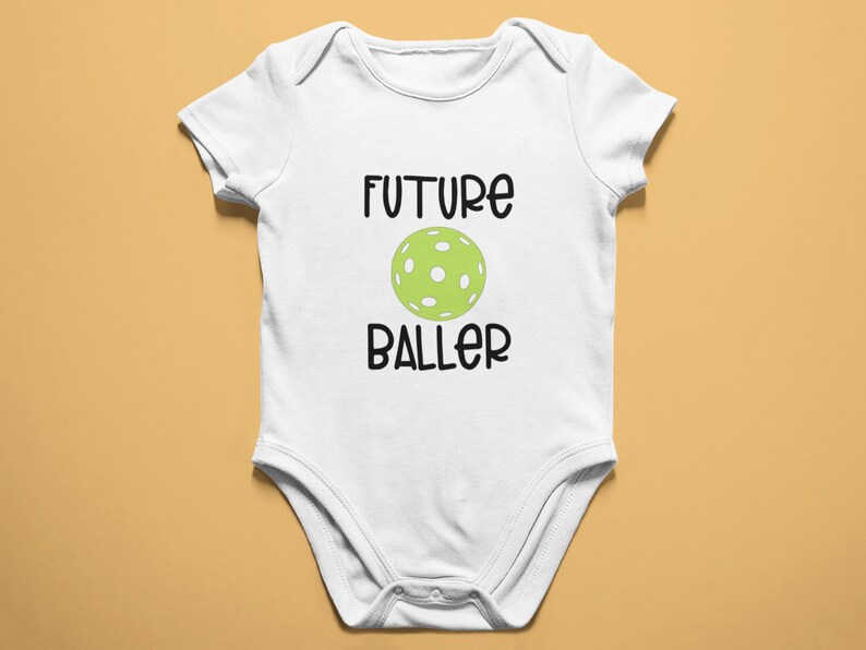 Future Baller, Pickleball Onesie, Baby Bodysuit, Pickleball Baby, Baby ...