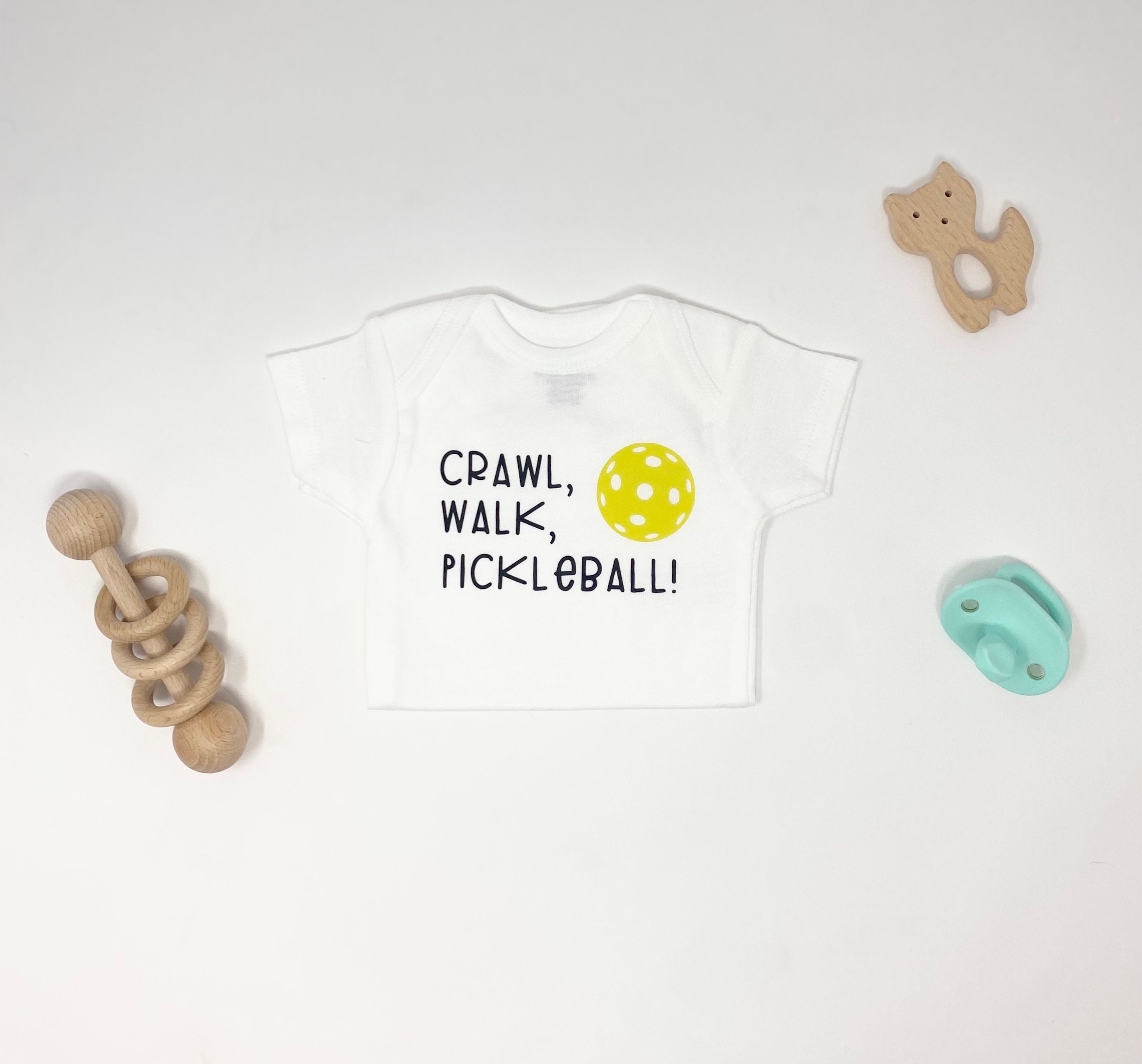 Crawl, Walk, Pickleball Baby Onesie, Pickleball Onesie, Baby Bodysuit ...