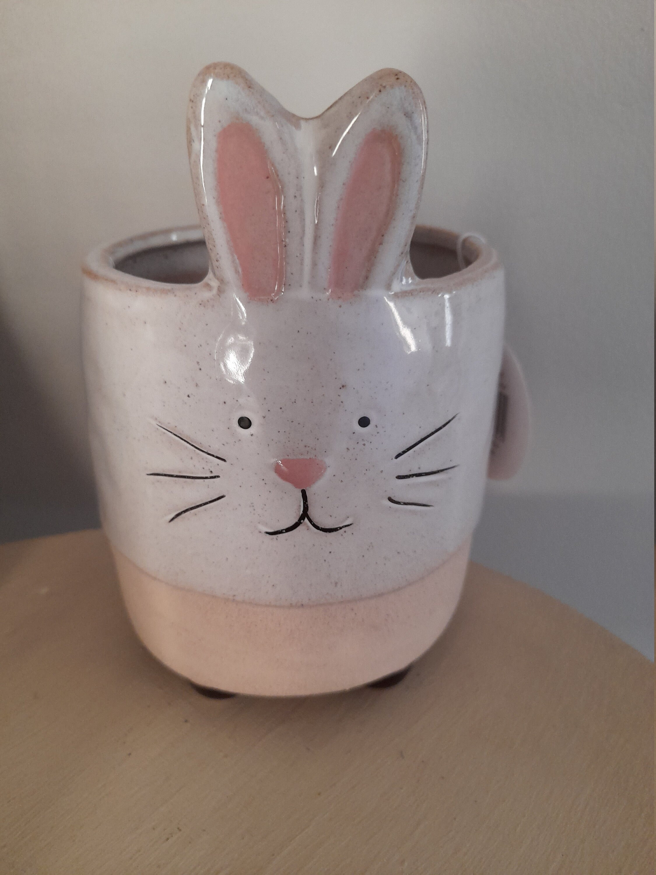 Rabbit Planter. Medium Glazed Rabbit Planter. Animal Planter. | Etsy