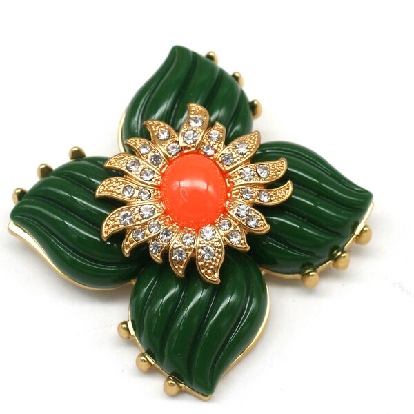 Orange Brooch - Etsy