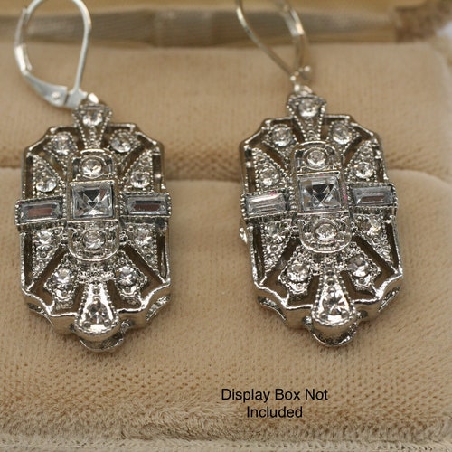 Vintage Gold Art Deco Earrings. Flapper Earrings. 1920's - Etsy