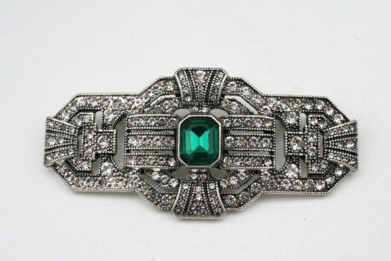Art Deco Brooch Art Deco Jewelry Womans Brooch Crystal - Etsy