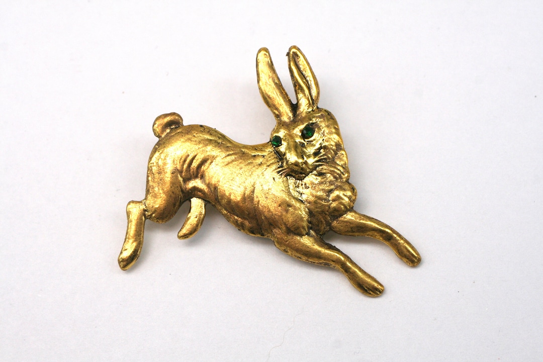 Bunny Brooch Pin Rabbit Pin Animal Pin Bunny Jewelry - Etsy