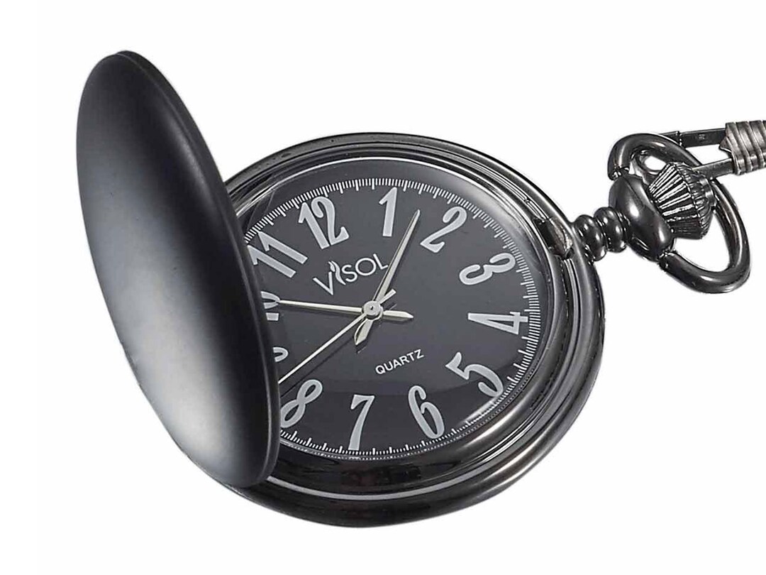 Personalized Visol Ravenclaw Black Matte Quartz Pocket Watch - Etsy