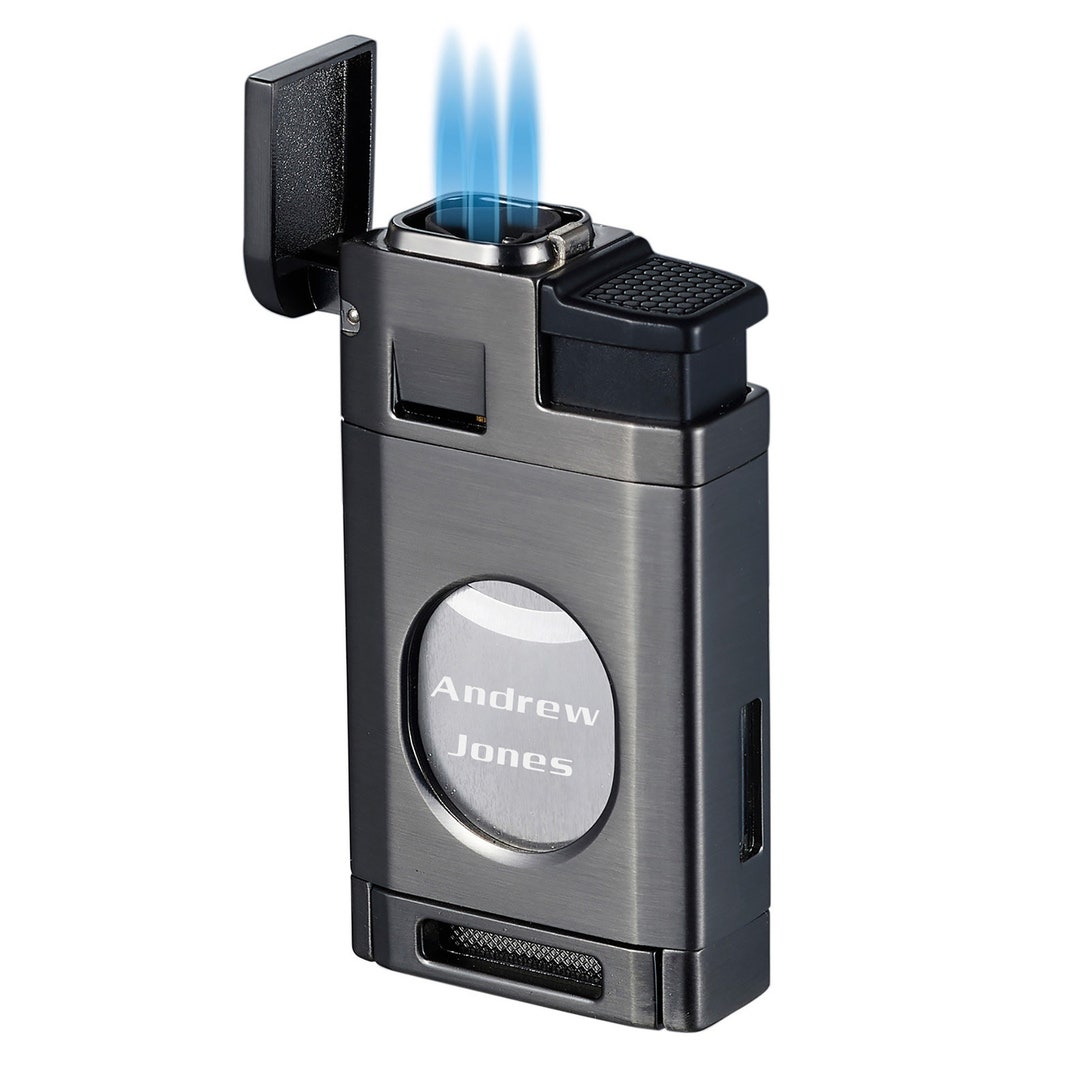 Custom Engraved Lighcut Triple Flame Cigar Lighter and Double - Etsy