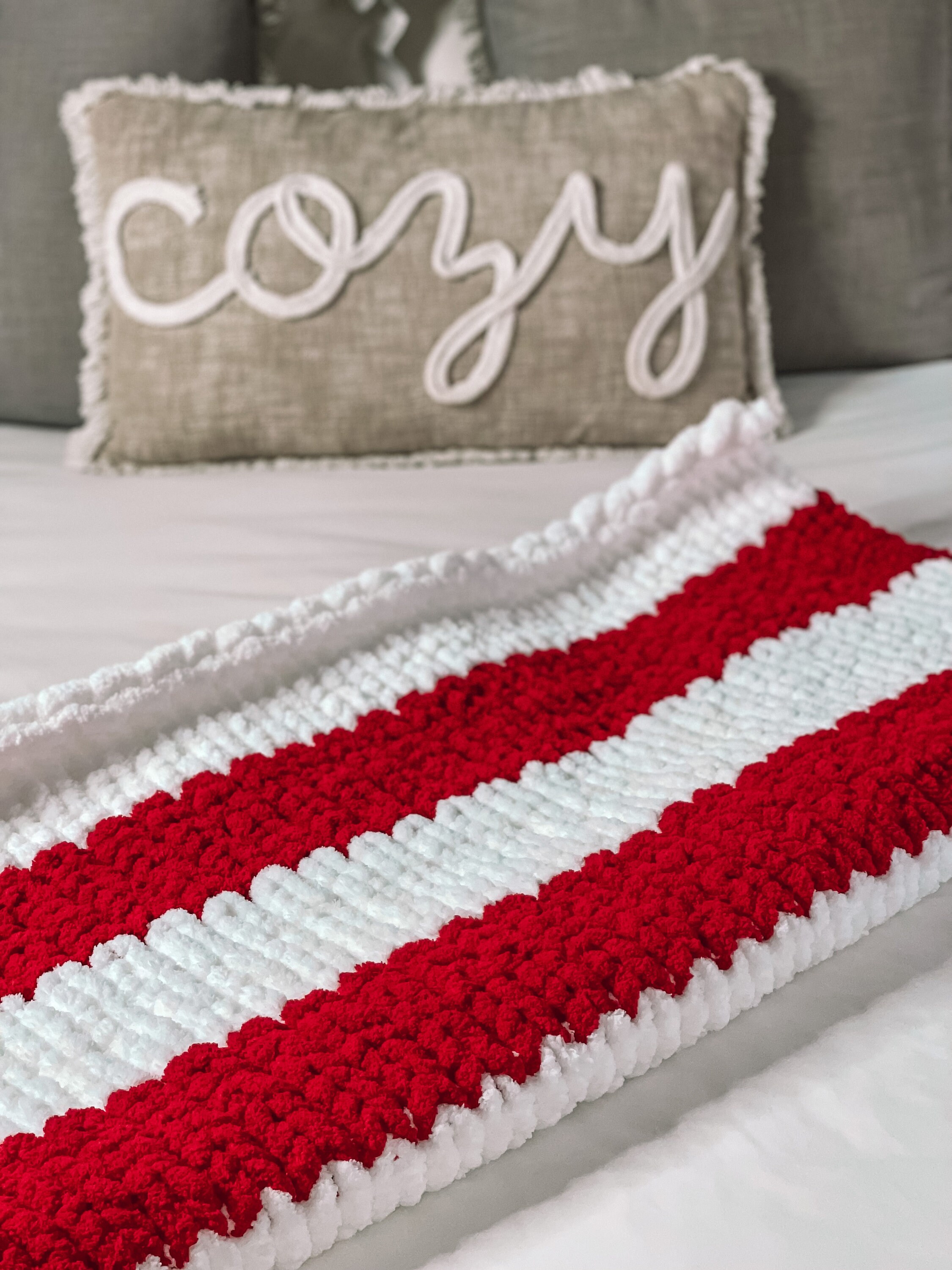 CANDY_CANE COZY Throw - Etsy