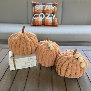 Peach Cozy Pumpkins - Etsy
