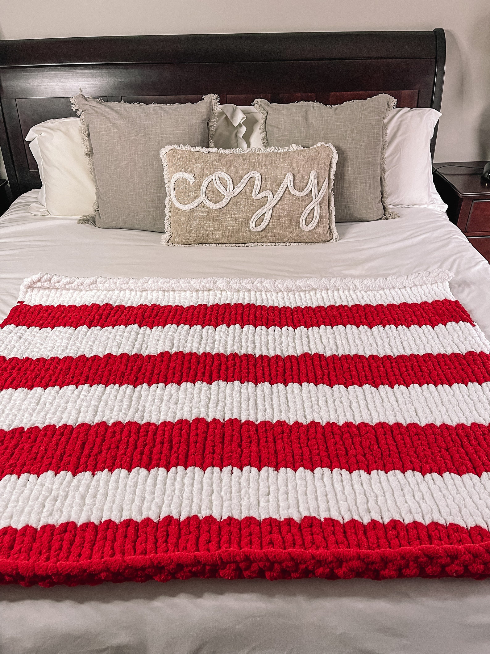 CANDY_CANE COZY Throw - Etsy