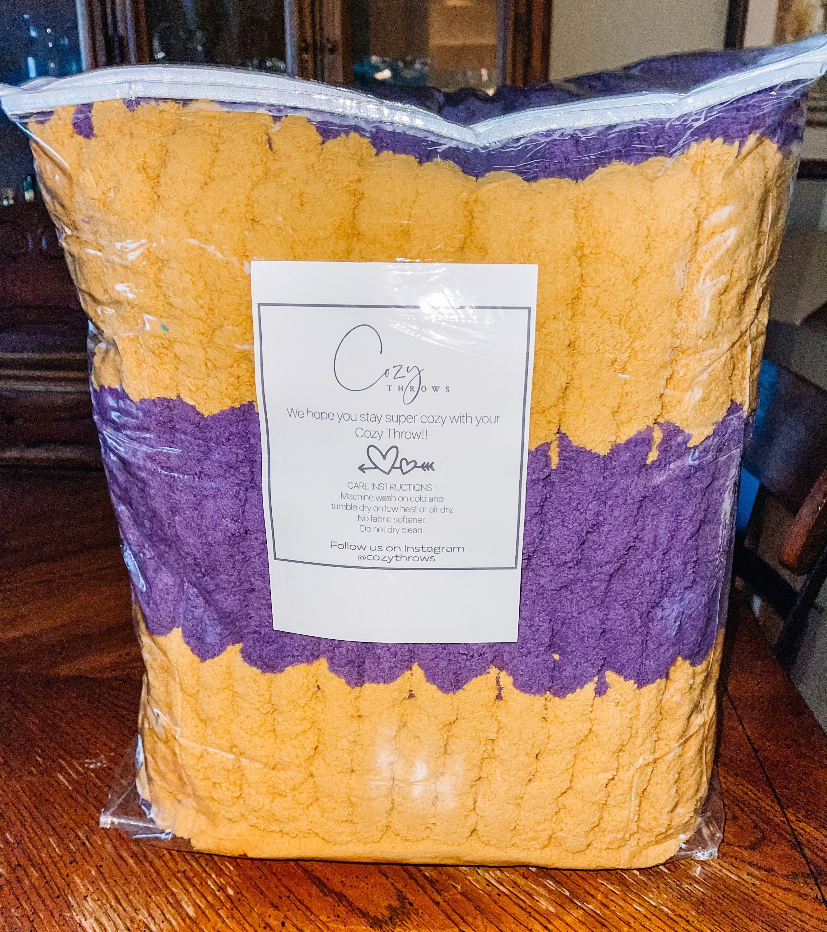 LSU COZY THROW, Chenille Soft Chunky Blanket, Best Blankets - Etsy