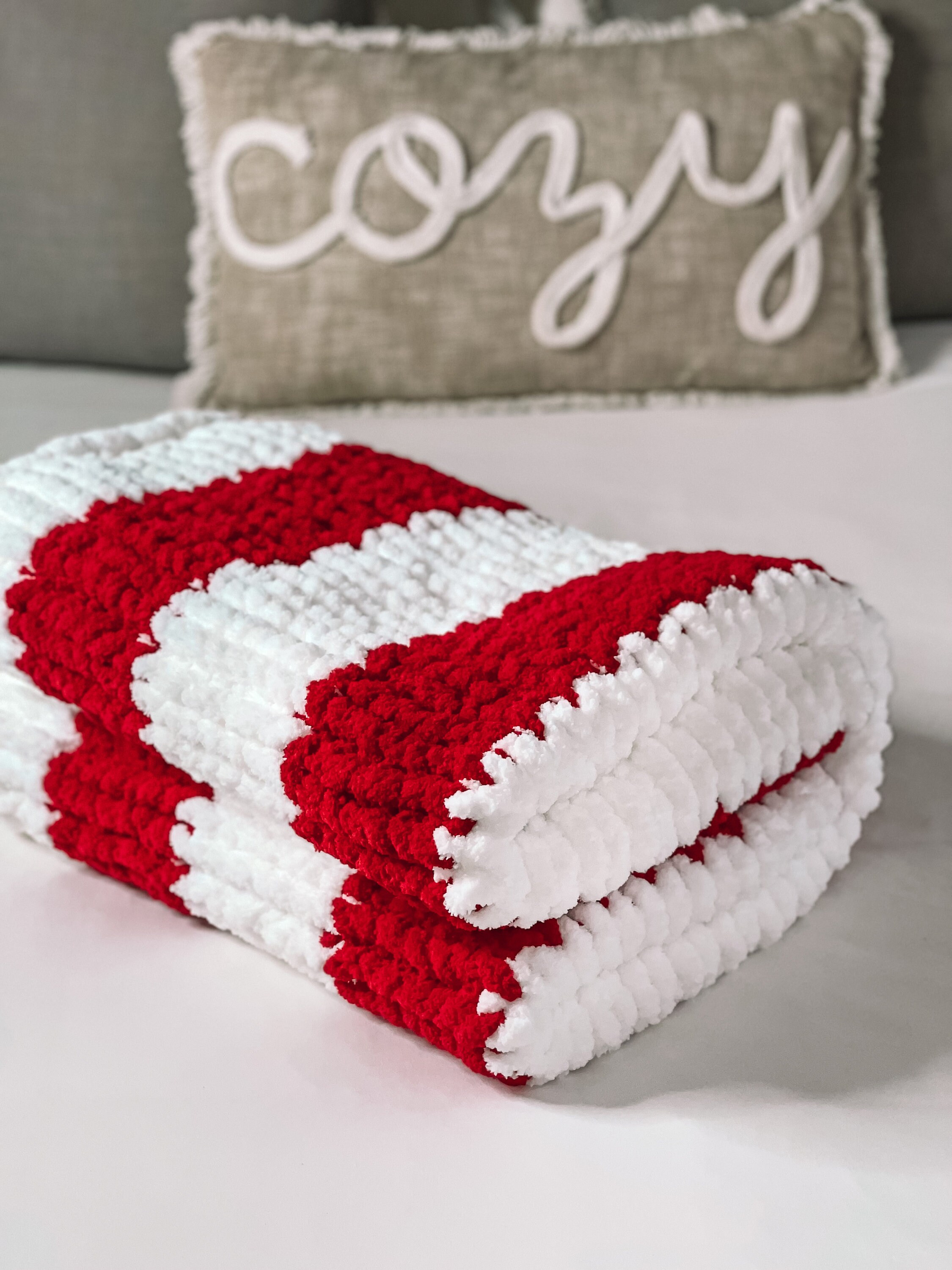 CANDY_CANE COZY Throw - Etsy