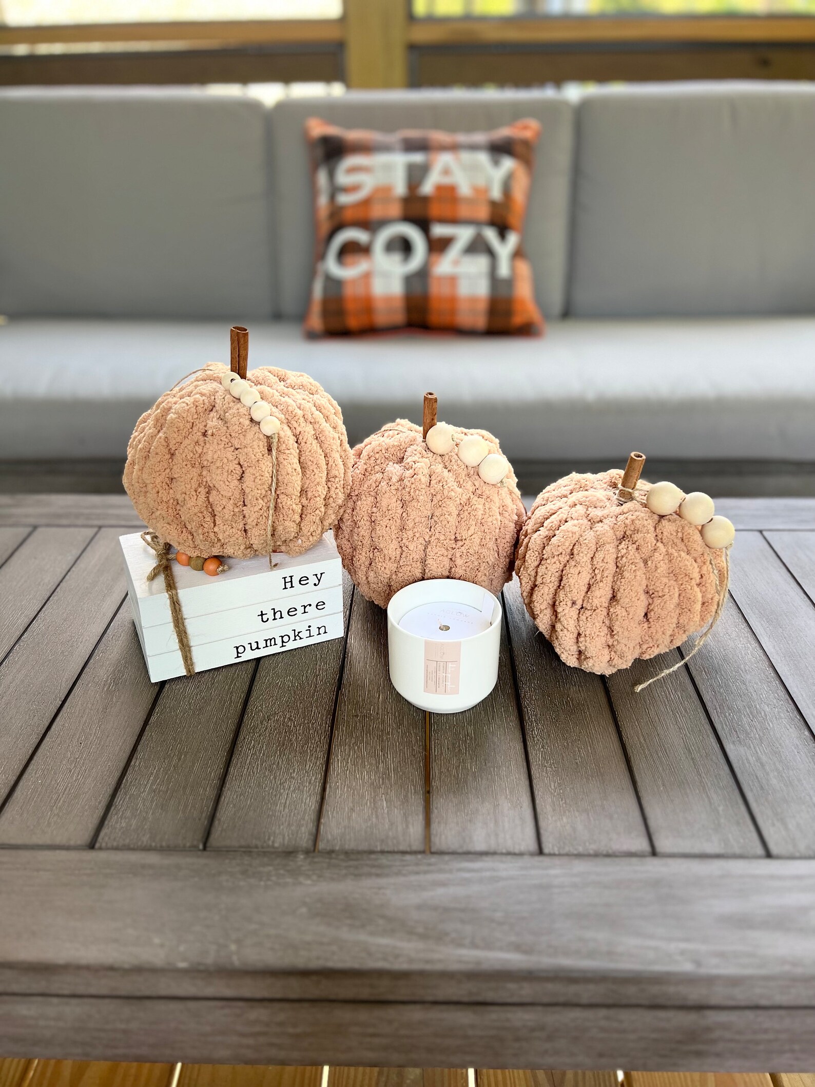 Peach Cozy Pumpkins - Etsy