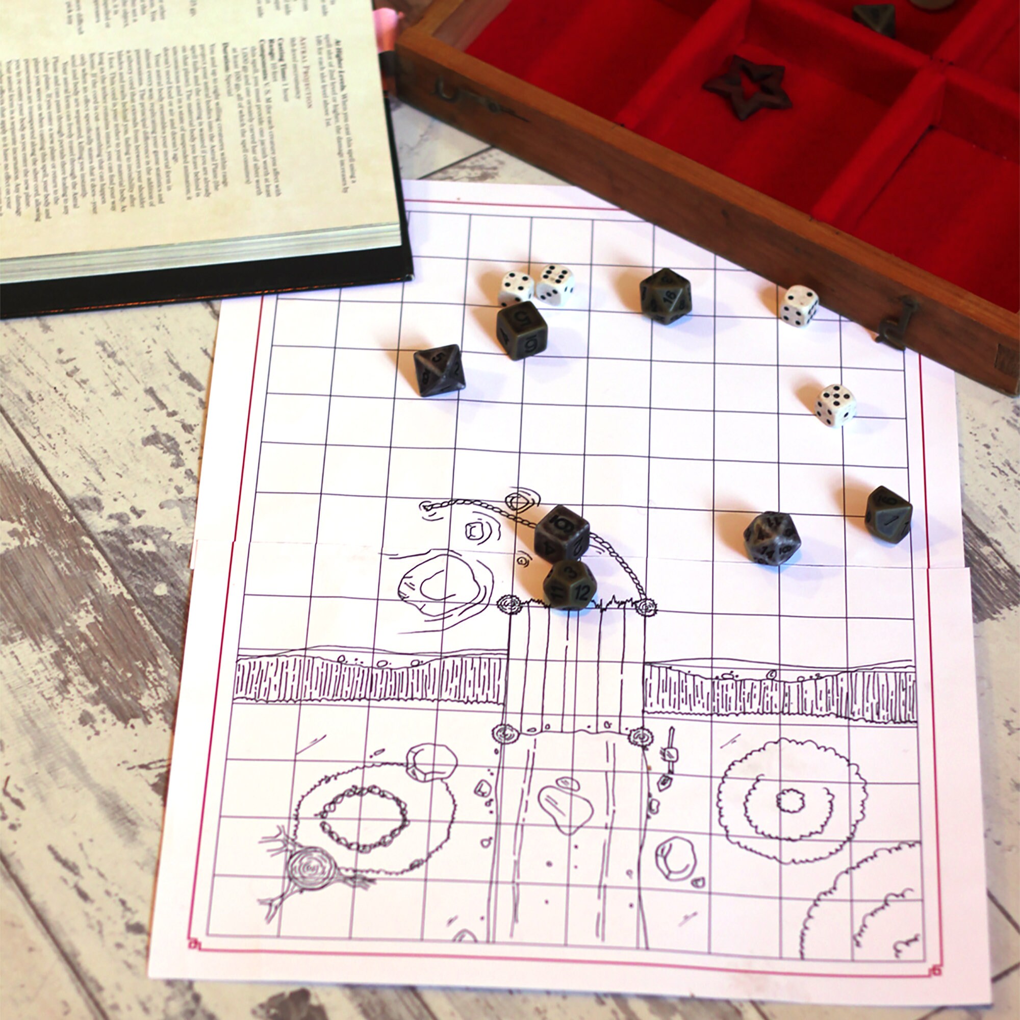 DIY 1-inch Square Printable Battle Map A4 - Etsy