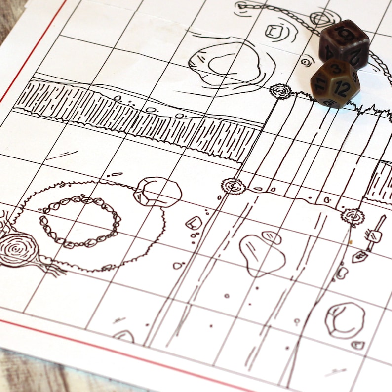 DIY 1-inch Square Printable Battle Map A4 - Etsy Australia
